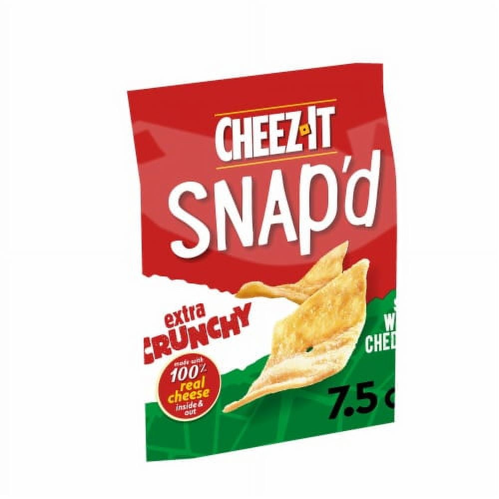 2X - Cheez-It Snap'd Sharp White Cheddar Cheese Cracker Chips - Walmart.com