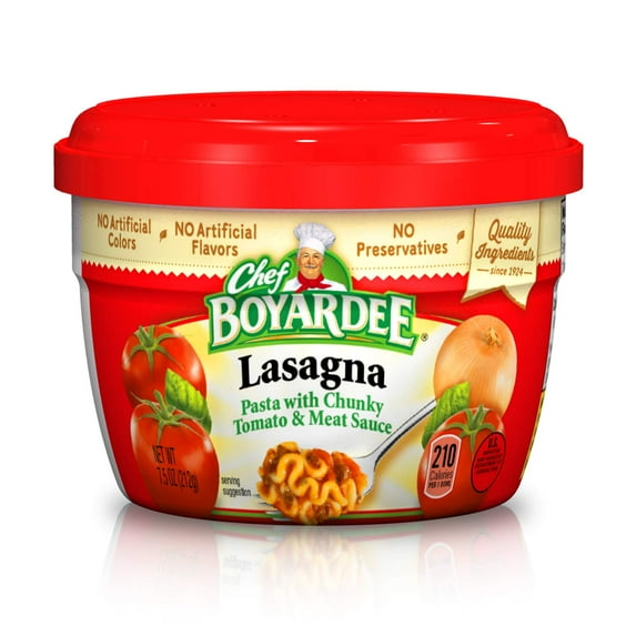 2X - Chef Boyardee Lasagna Microwavable Bowl, 7.5 Oz Tub - Walmart.com
