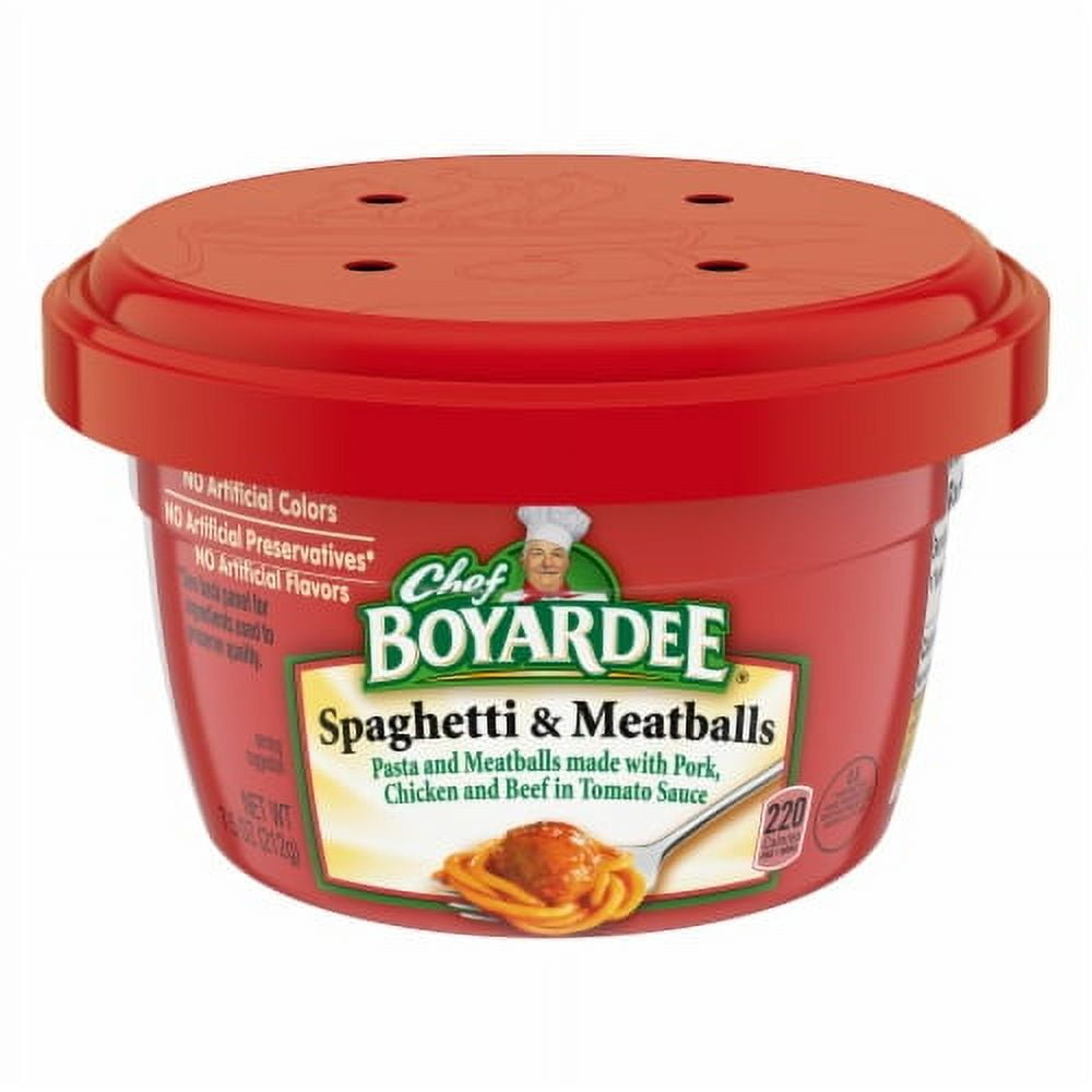 2X-Chef Boyardee Spaghetti & Meat Balls Microwavable Cup - 7.5 oz ...