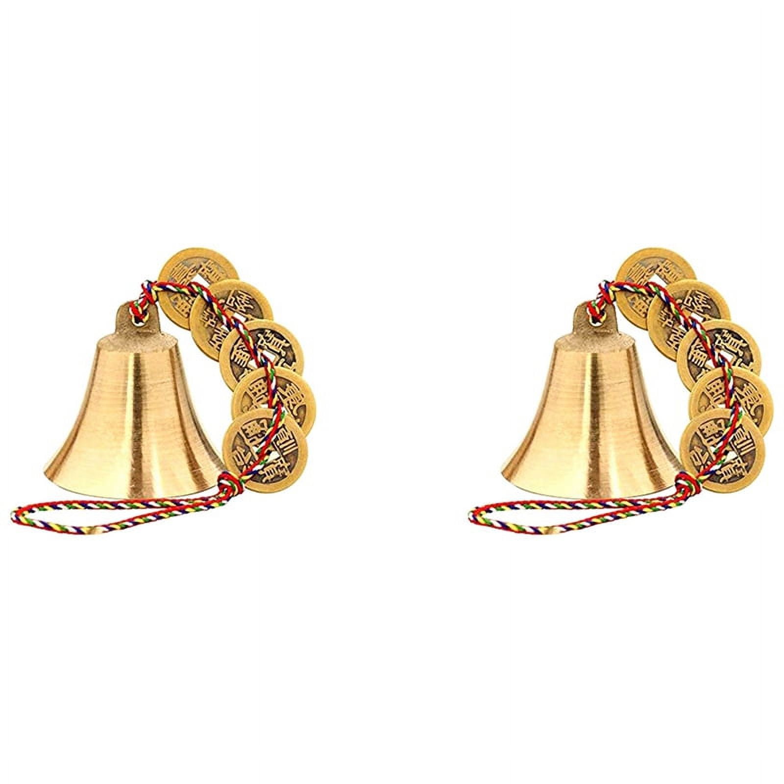 2X Chinese Feng Shui Bell for Wealth and Safe, Peace and Success,Feng Shui Elements, Door Chime ...