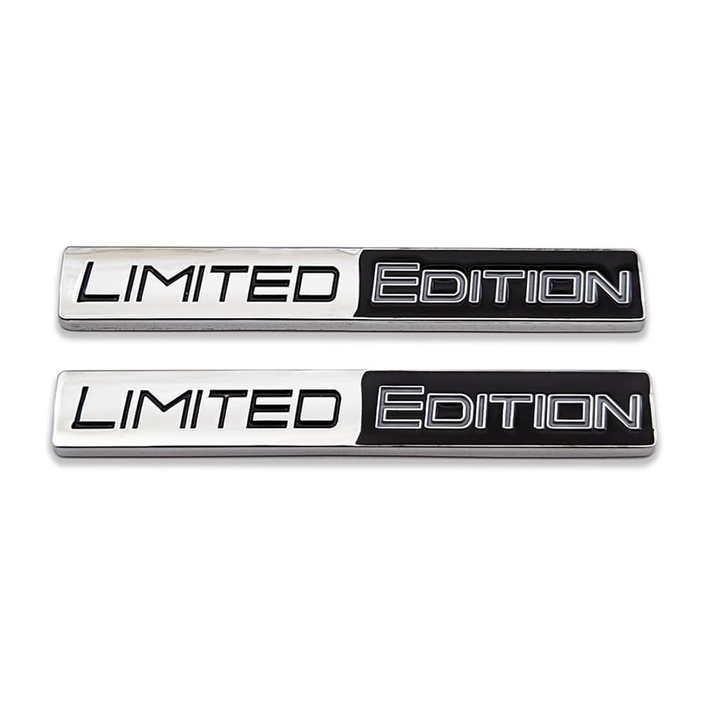 2X Chrome Metal Limited Edition Logo Car Emblem Auto Badge 3D Premium ...