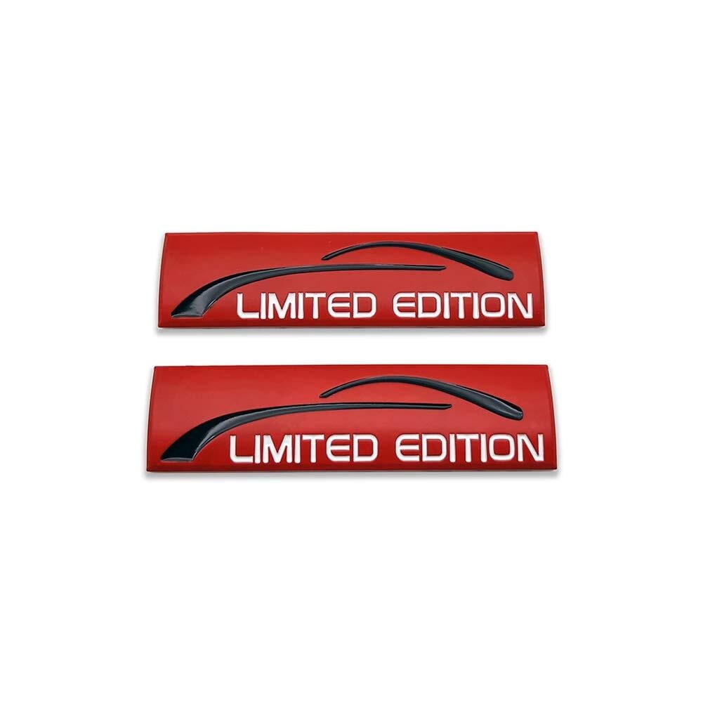 2X Chrome Metal Limited Edition Logo Car Emblem Premium 3D Sport Turbo ...