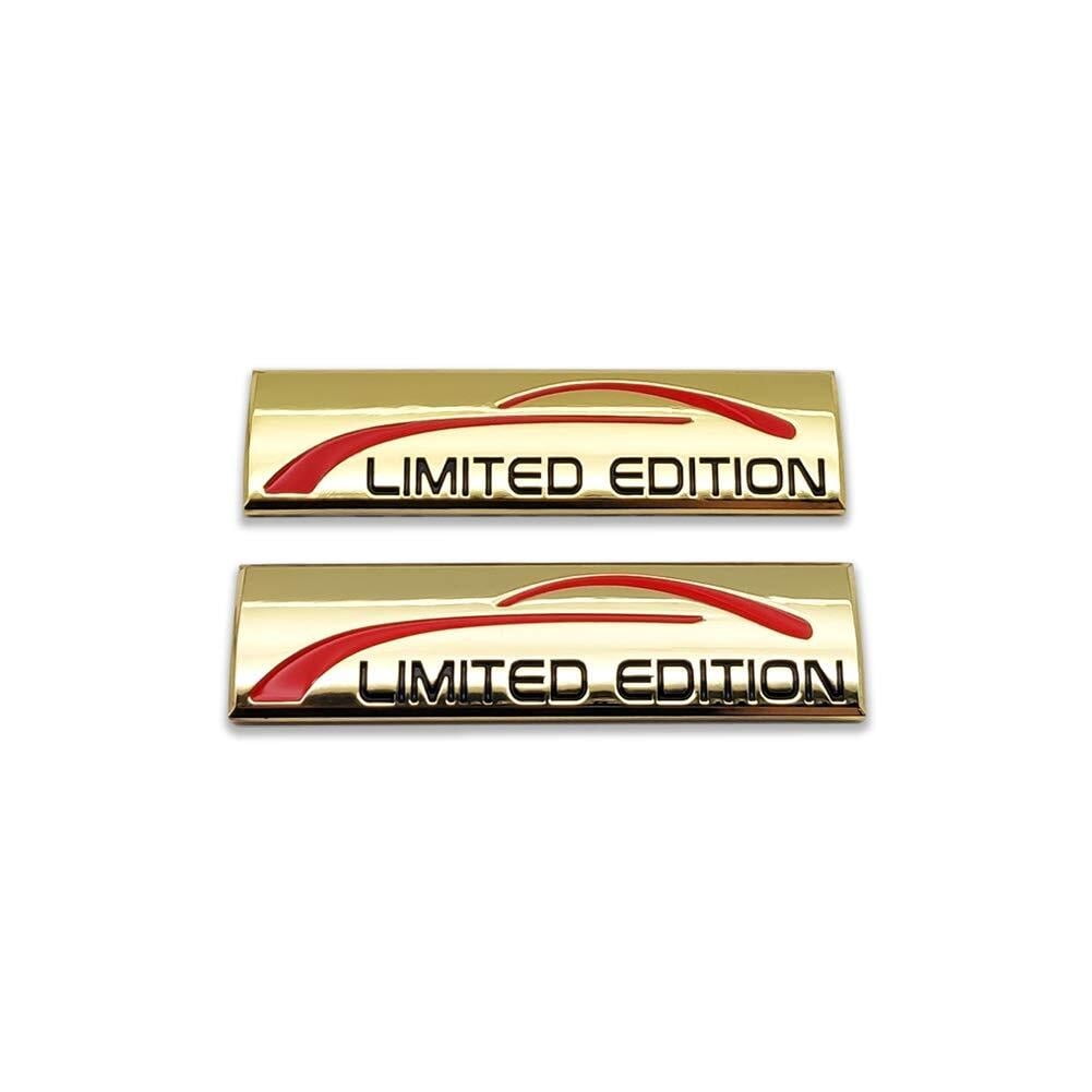 2X Chrome Metal Limited Edition Logo Car Emblem Premium 3D Sport Turbo ...