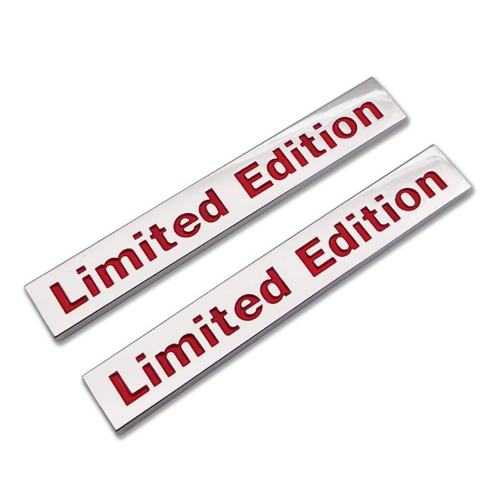 2X Chrome Metal Limited Edition Logo Emblem Auto Badge 3D Premium Car ...