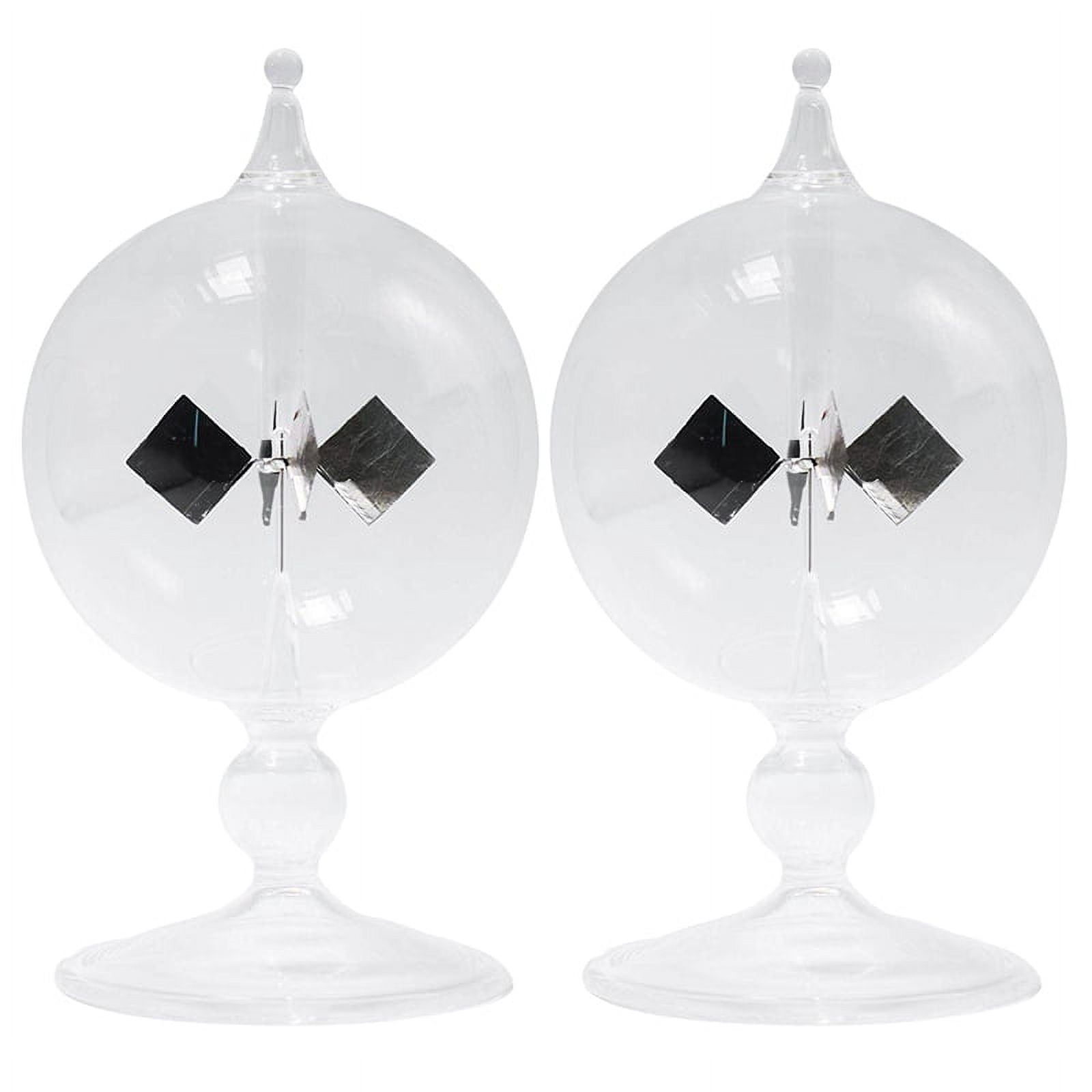 2X Clear Solar Power Radiometer Light Energy Vanes Glass Radiometer ...