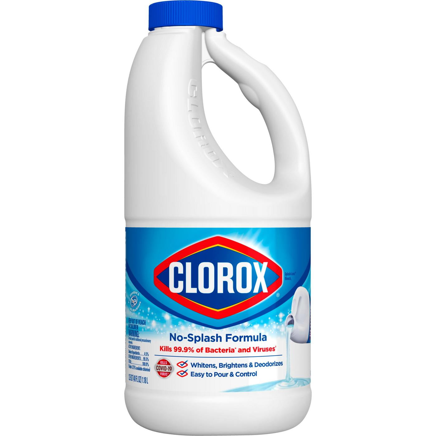 2X - Clorox Splash-Less Bleach - Regular 40 oz - Walmart.com