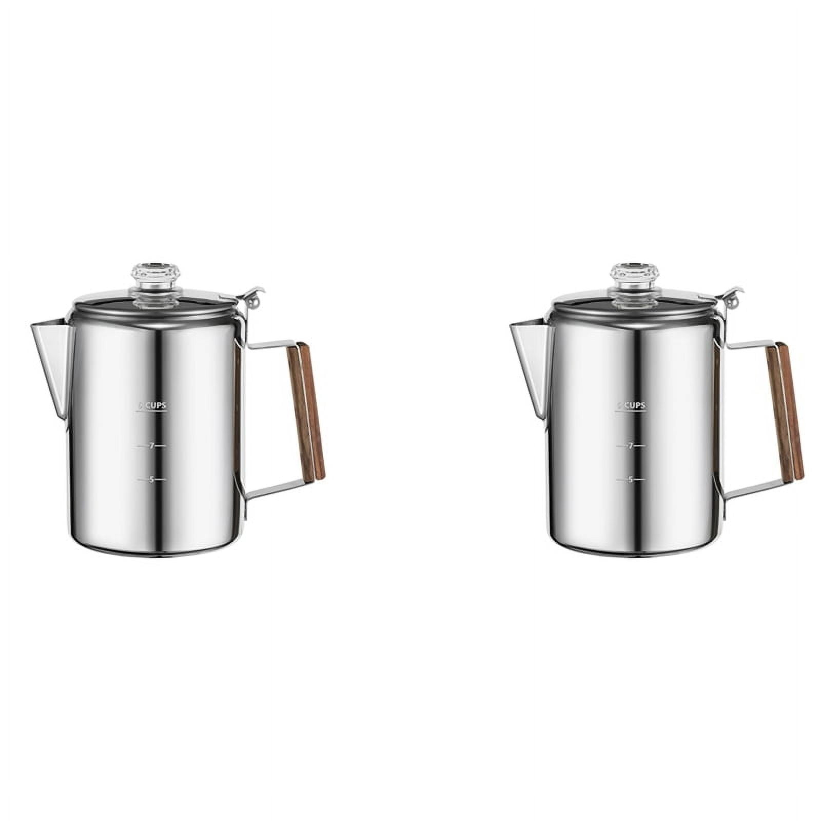 2X Coffee Percolators Stovetop for Camping, Percolator Coffee Pot ...