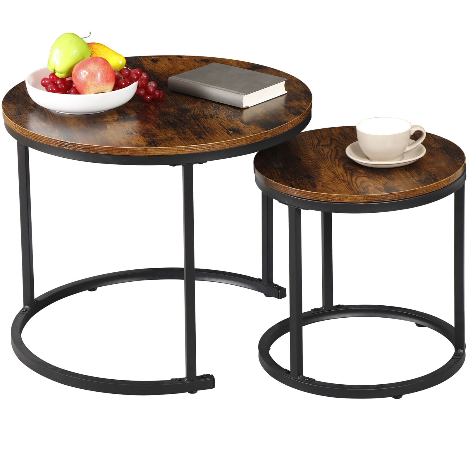 2X Coffee Tables for Living Room Small Round Coffee Table for Small ...