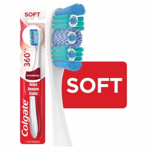 2X - Colgate 360 Optic White Soft Whitening Toothbrush - Walmart.com