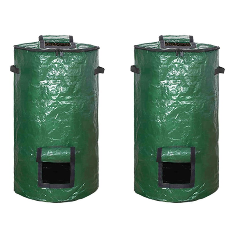 2X Compost Bin Bag, Fermentation Sealable Compost Bucket Garden Leaf ...