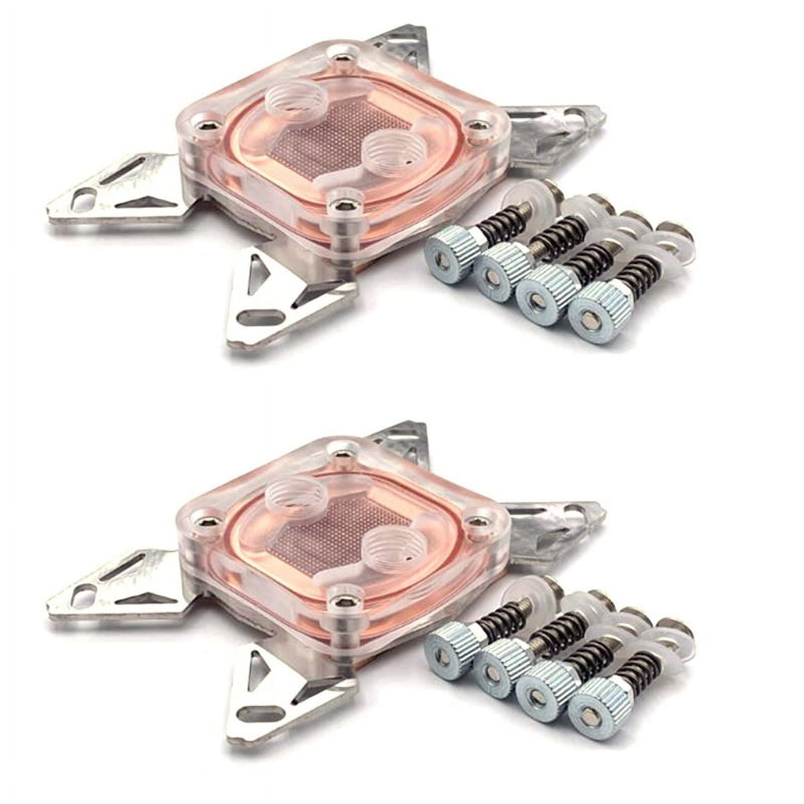 2X Computer CPU Cooler Water Cooling Block Copper Base Cover for LGA ...