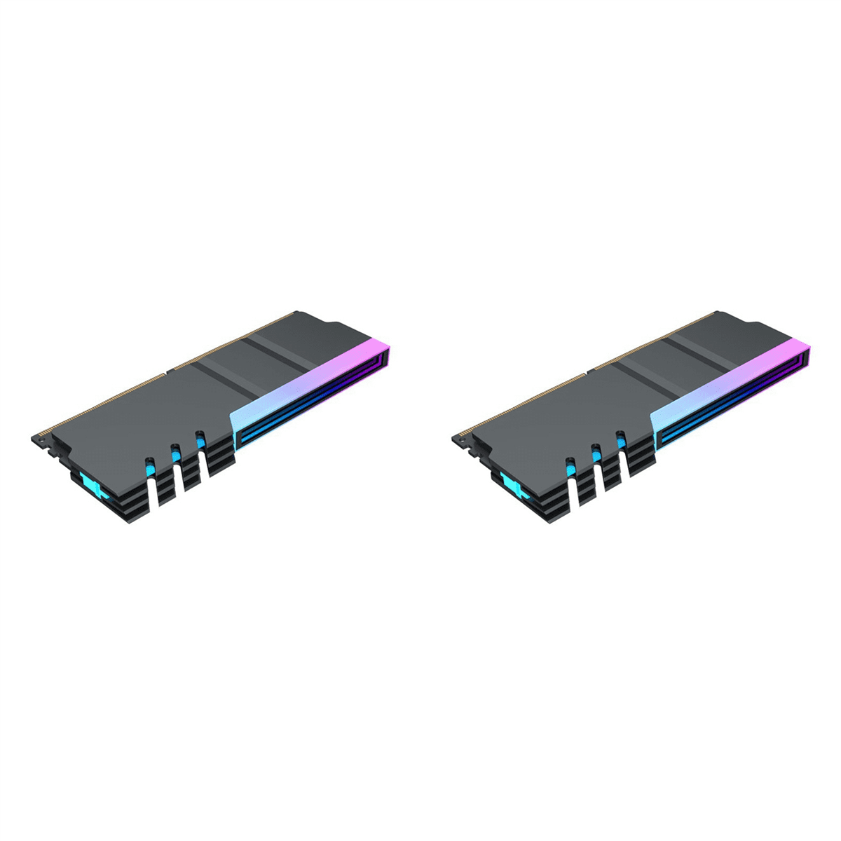 2X Computer DDR4 DDR5 5V ARGB Sync Memory Radiator PC RGB Colorful RAM Heatsink Cooler Cooling ...