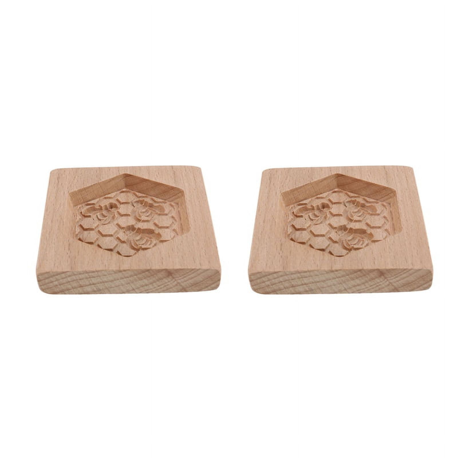 2X Cookie Mold Shortbread Mold Wooden Biscuit Cutter Cookie Mold Cutter ...