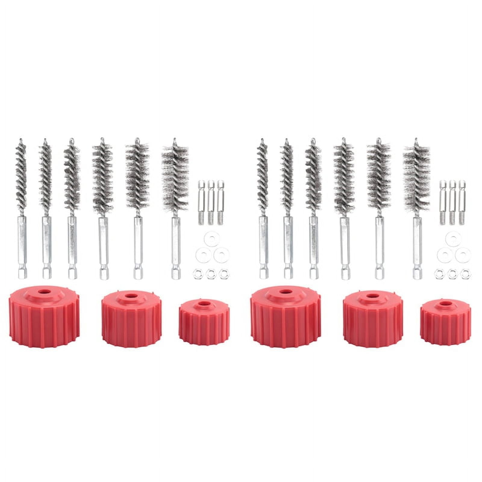 2X Copper Pipe Cleaner Set for Power Drill, Tube Cleaning Brush, Cleans ...