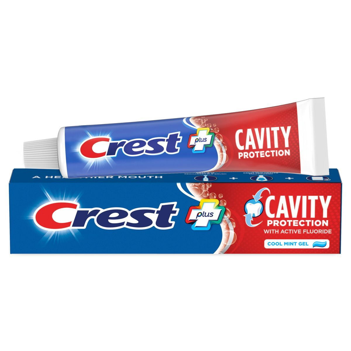 2X - Crest Cavity Protection Toothpaste Gel, Cool Mint - 8.2 oz ...