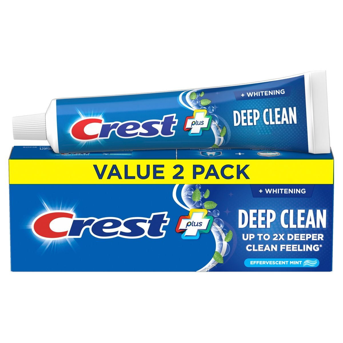 2X - Crest + Deep Clean Complete Whitening Toothpaste, Effervescent ...