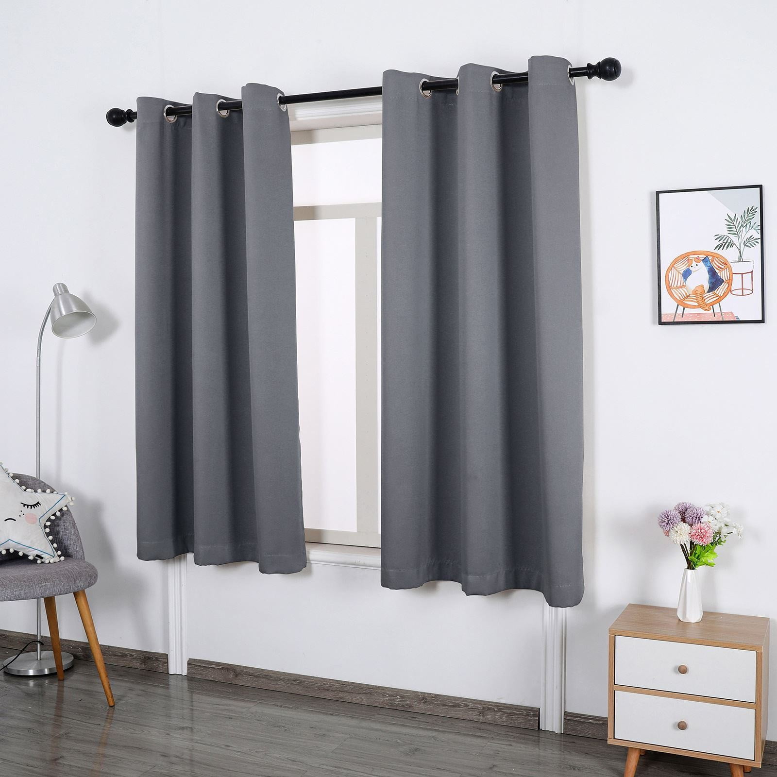 2X Curtains Darkening Thermal Insulated Curtain Panels for Living Room ...