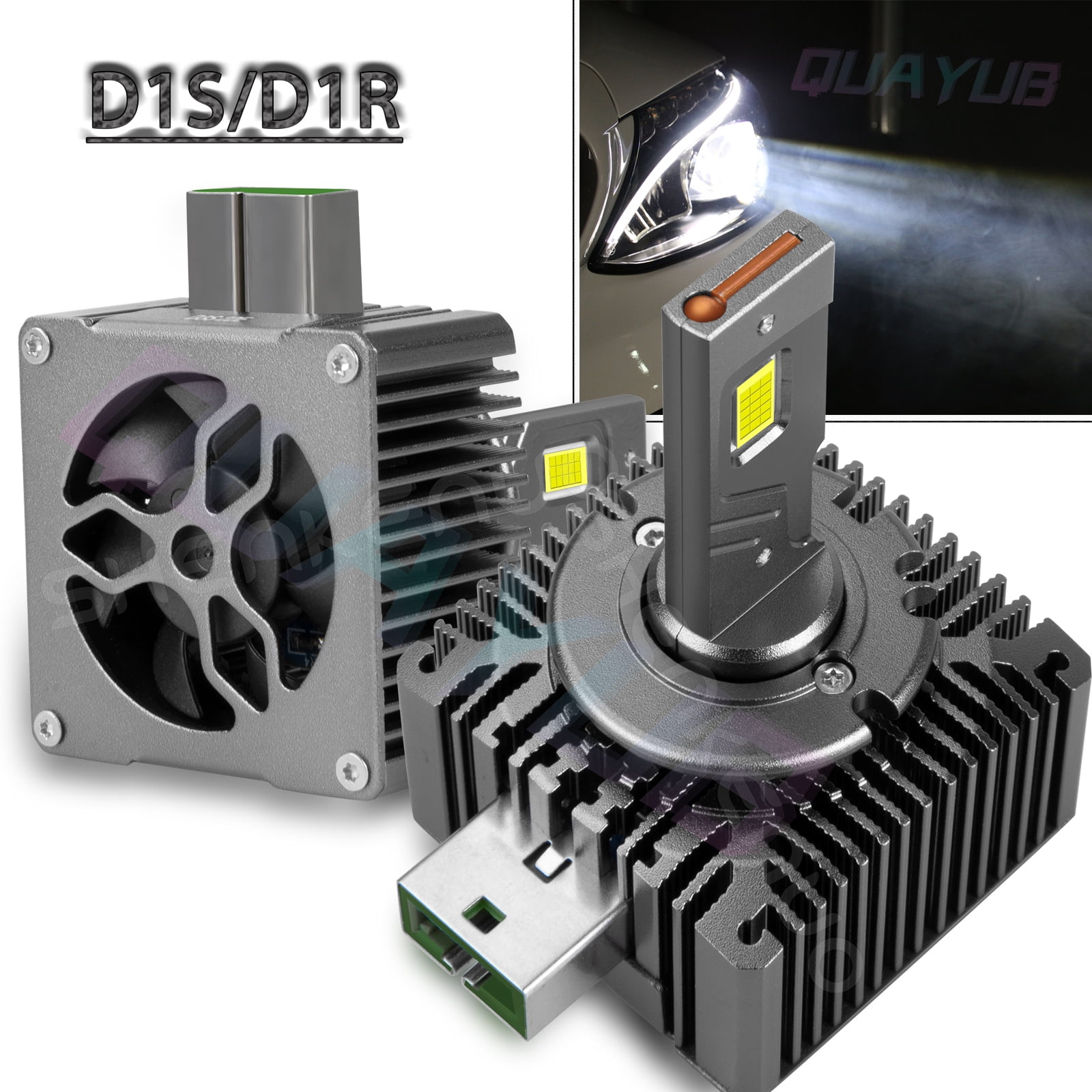2X D1S D1R LED Headlight Bulbs 140W 6000K White Replace HID Conversion ...