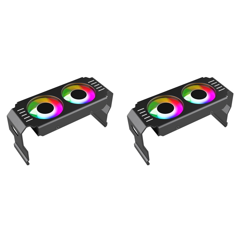 2x D50 Argb Sync Heatsink Cooler 4pin Memory Module Cooling Dual Fans Argb Light Memory Cooling