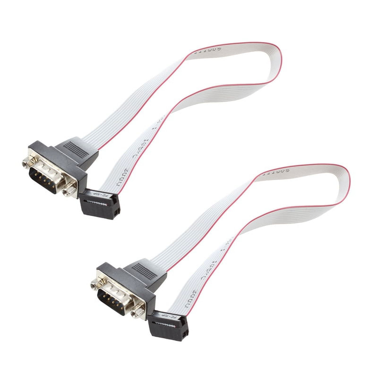 2X DB9 RS232 to 10 Pin Ribbon Cable Connector Adapter - Walmart.com