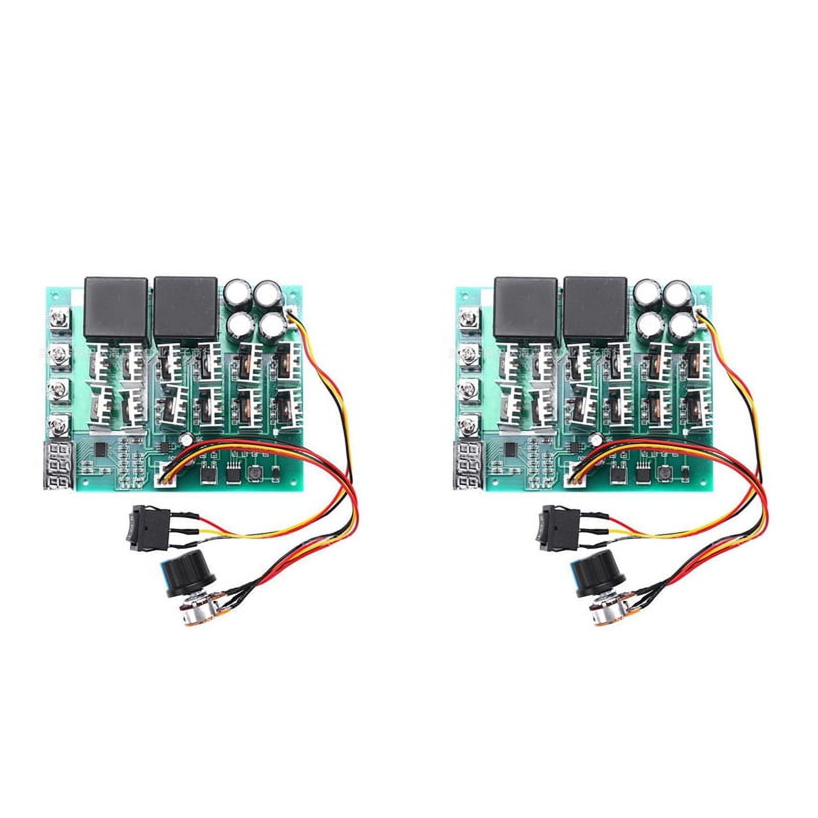 2X DC 10-55V 100A Motor Speed Controller PWM HHO RC Reverse Control Switch with LED Display ...