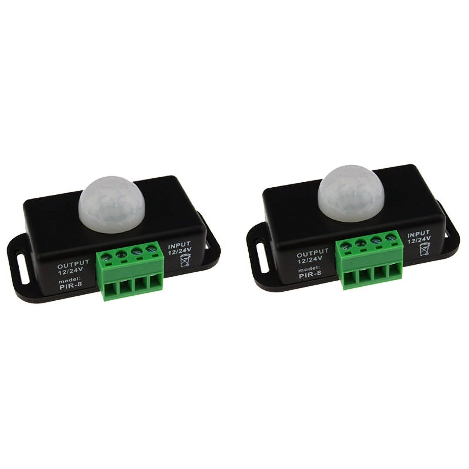 2X DC 12V 24V 8A Automatic Adjust PIR Motion Sensor Switch IR Infrared ...