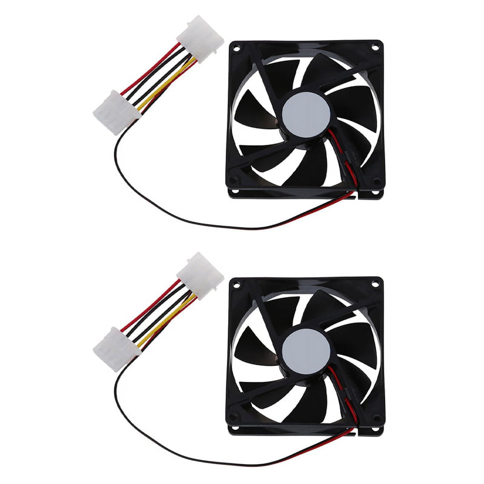 2X DC 12V 4 Pin Black Plastic PC Cooling Fan 90mm X 90mm X 25mm,2 x ...