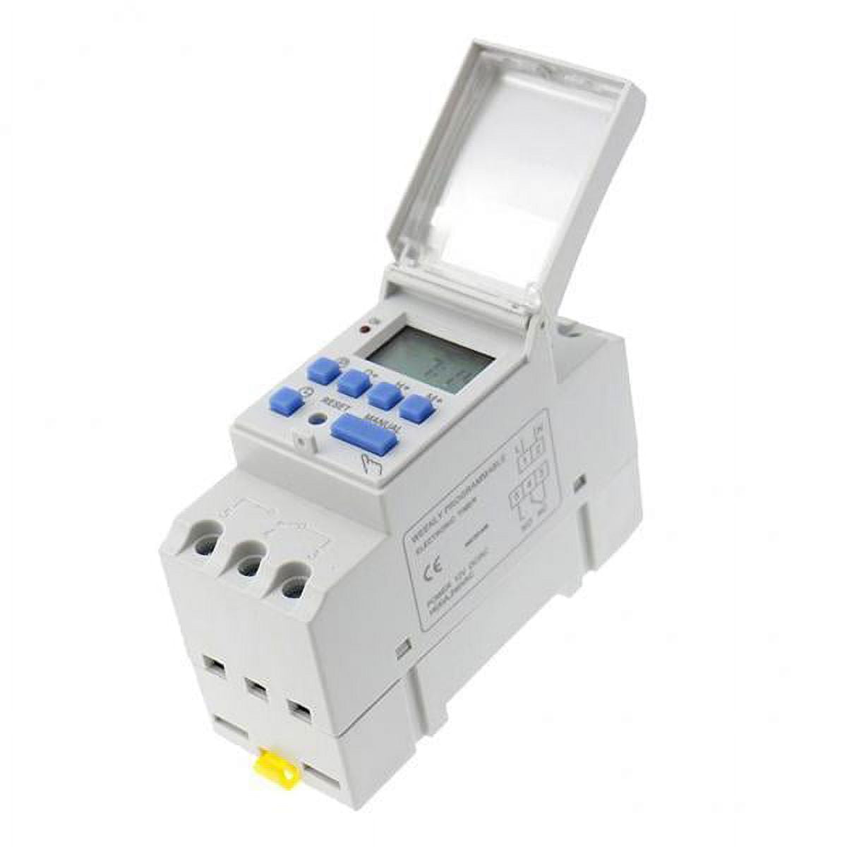2X DC 12V Din Rail Weekly LCD Timer Switch Time Relay Switch - Walmart.com