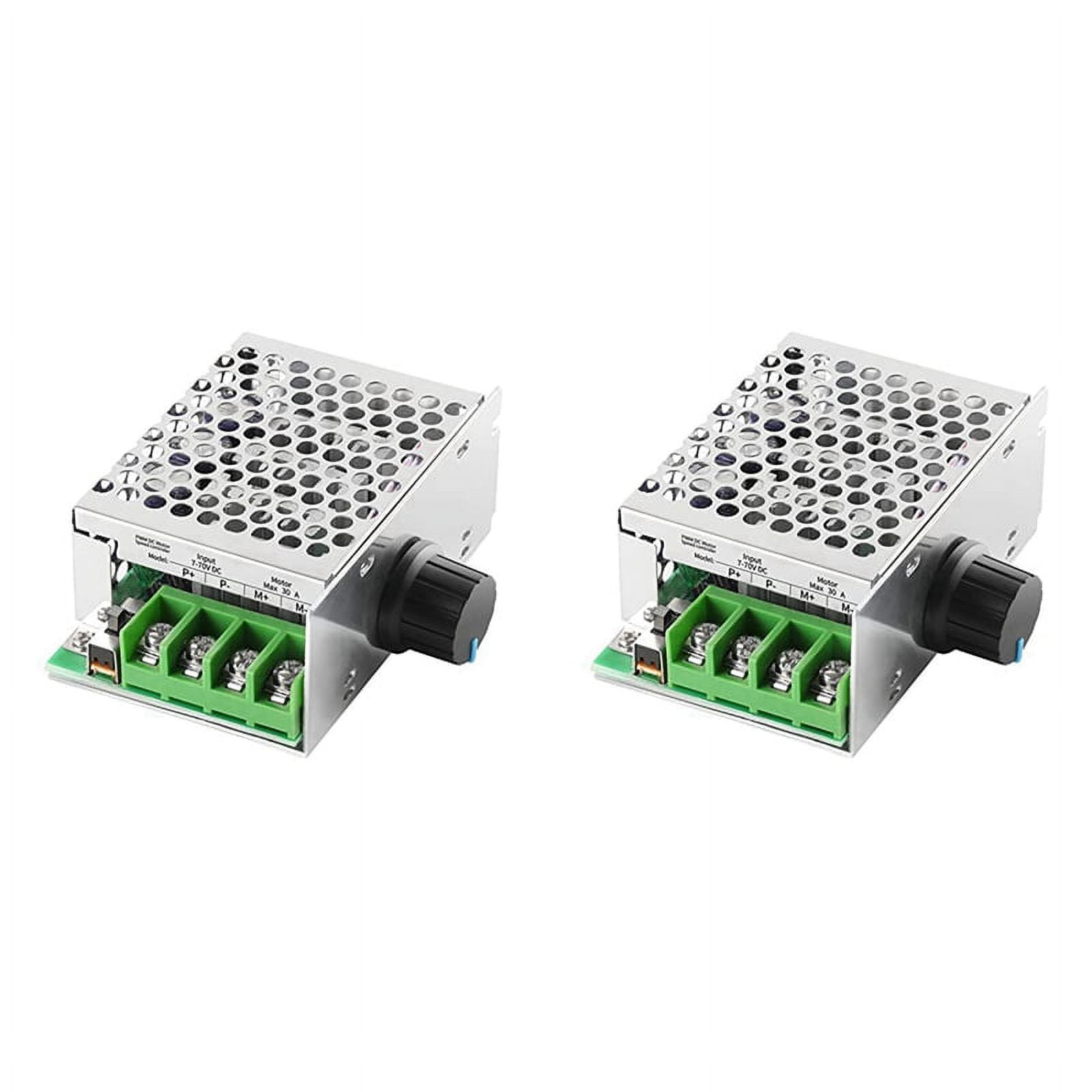 2X DC Motor Speed Controller PWM Controller, 7-70V 30A Adjustable PWM Motor Speed Regulator 12V ...