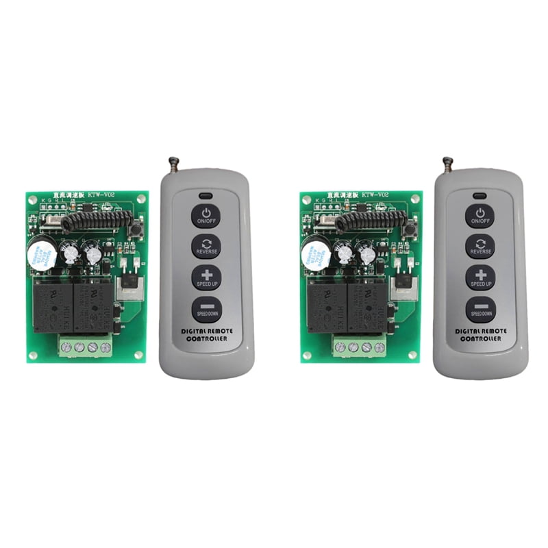 2X DC12V Motor Controller Kit Speed Remote Control Electric Dining ...