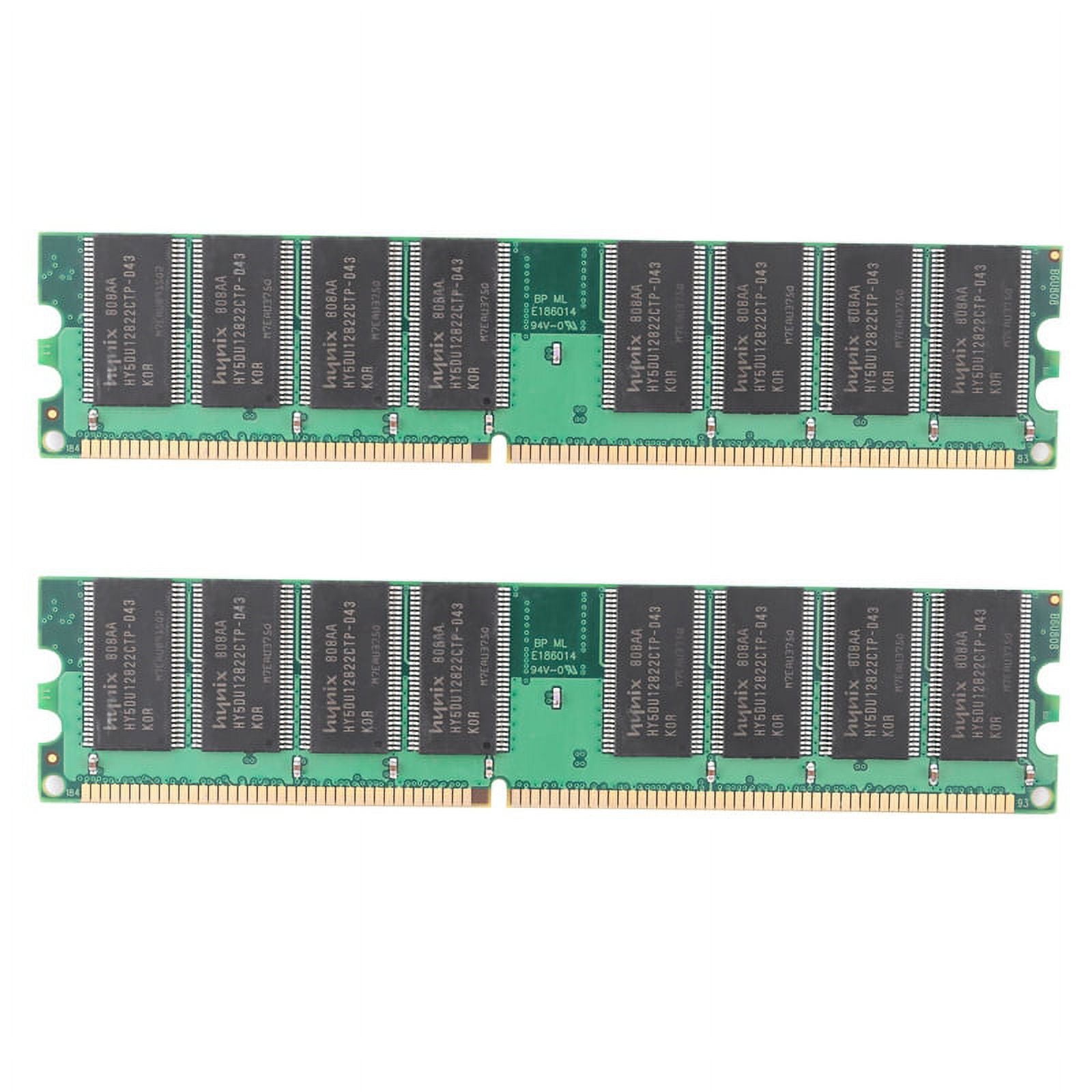 2X DDR 1GB PC Memory Ram DDR1 Desktop PC3200 400MHz 184 Pin Non-ECC Computer Memoria Module ...