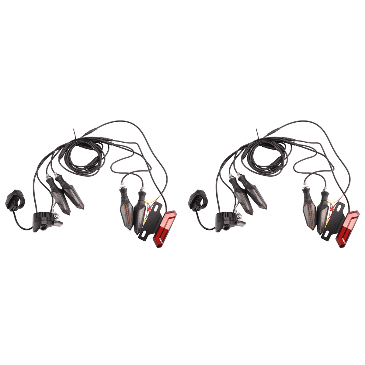 2X DIY Custom Version Electric Bike 24V/36V/48V Headlight Front Rear ...