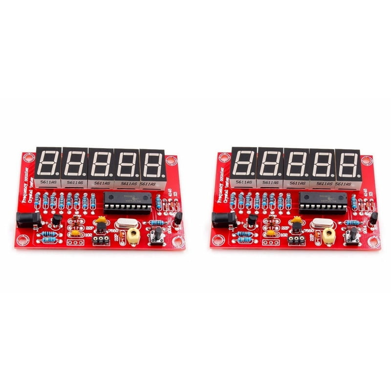 2X DIY Digital LED Frequency Counter 1Hz-50MHz Crystal Oscillator Meter ...