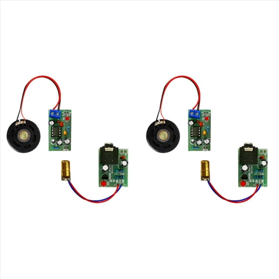 2X DIY Laser Wireless Audio Transmission Kit Electronic Production DIY ...