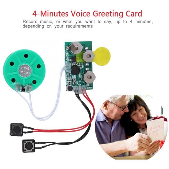 2X DIY Voice Module Card 4 Minutes Recording Playback Voice Sound Chip ...