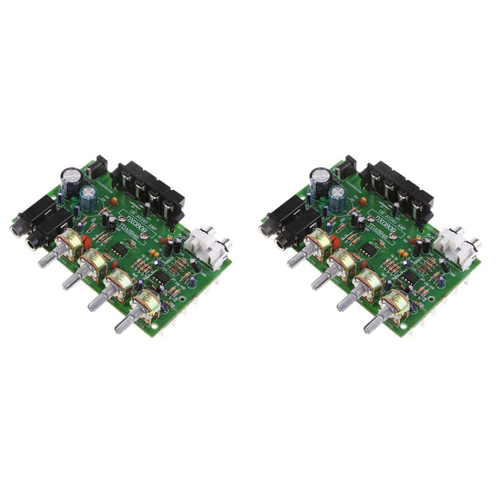 2X DX0809 Two-Channel Power Amplifier Board 60W Hi-Fi Stereo Audio Power Amplifier Volume Tone ...