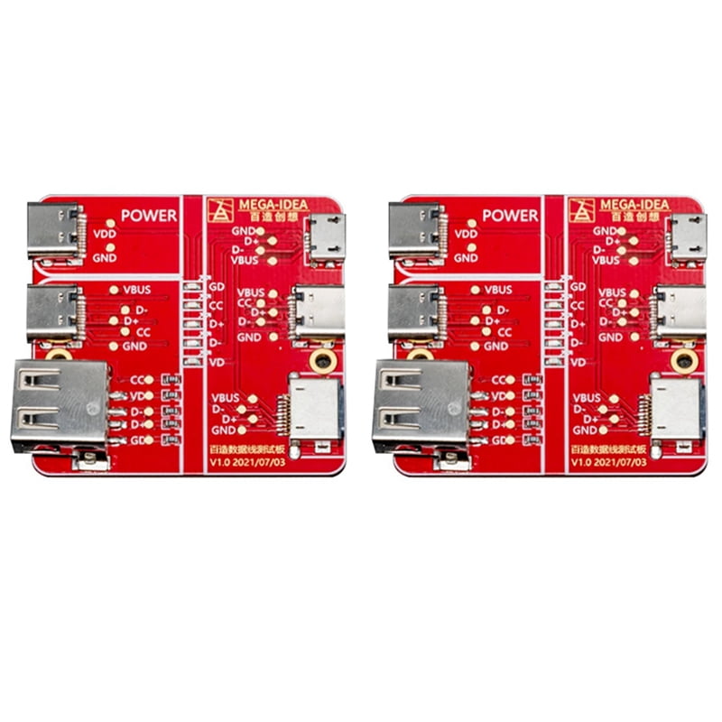 2X Data Line Continuity Detection Board Fixture for Type-C/Android ...