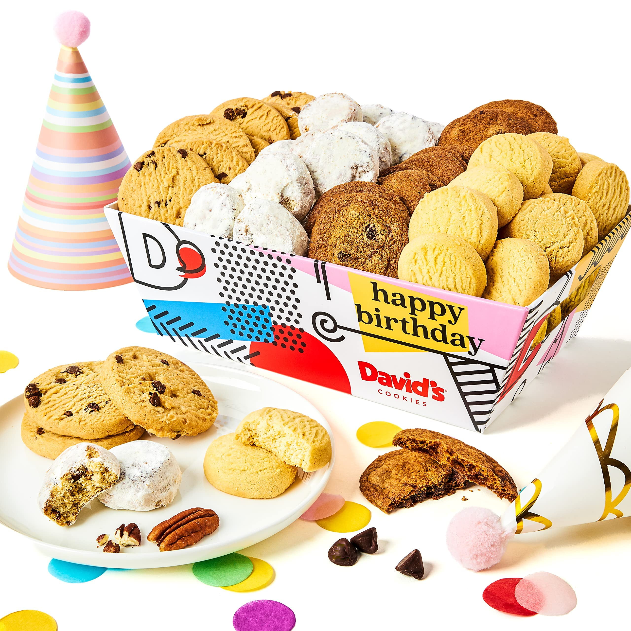 2X - David’S Cookies Happy Birthday Cookie Gift Basket - Deliciously ...