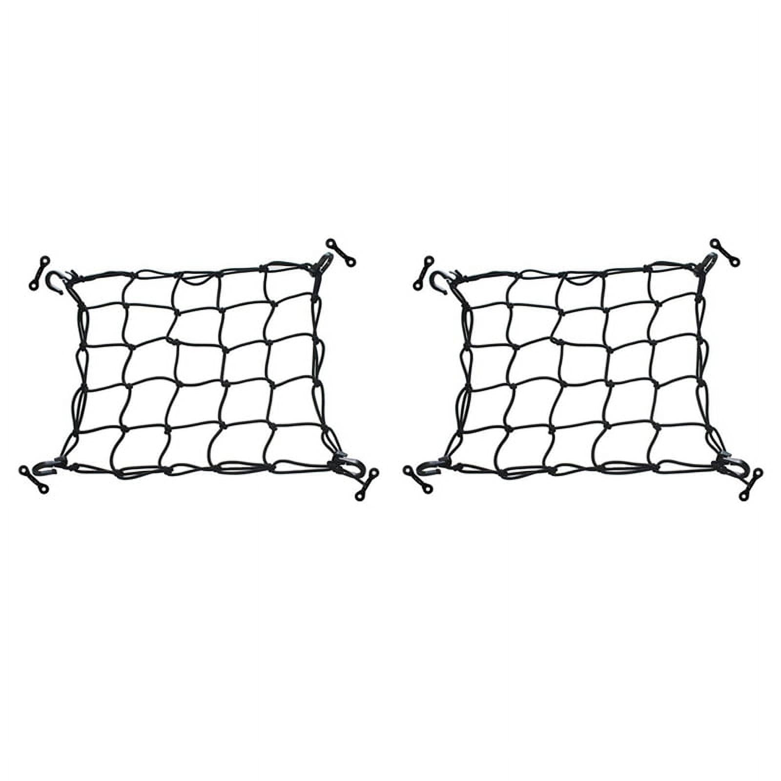 2X Deck Cargo Net with Lashing Hooks Heavy Duty Luggage Netting Mesh ...