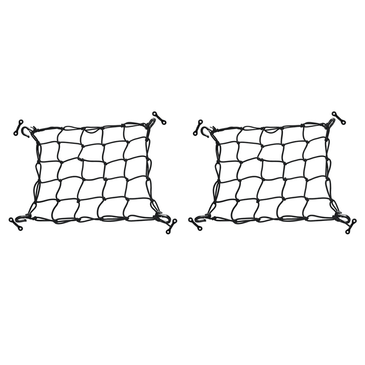 2X Deck Cargo Net with Lashing Hooks Heavy Duty Luggage Netting Mesh ...