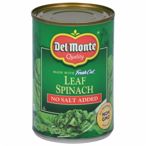 2X-Del Monte No Salt Added Fresh Cut Leaf Spinach - 13.5 oz - Walmart.com