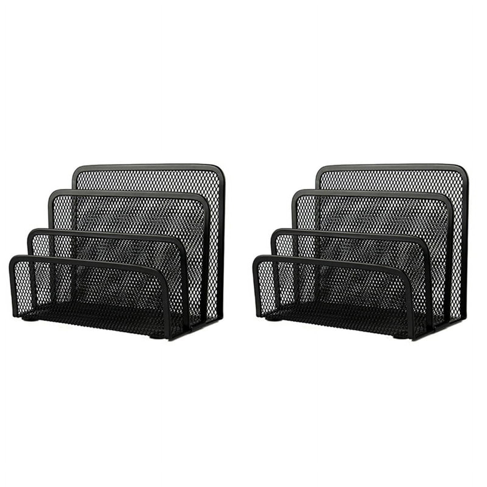 2X Desk Mail Organizer Small File Holders Letter Organizer Document ...