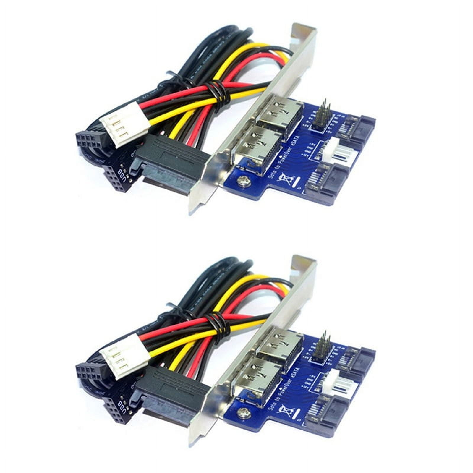 2X Desktop Computer Dual Port to Power ESATA ESATAp 9Pin to USB 2.0 ...