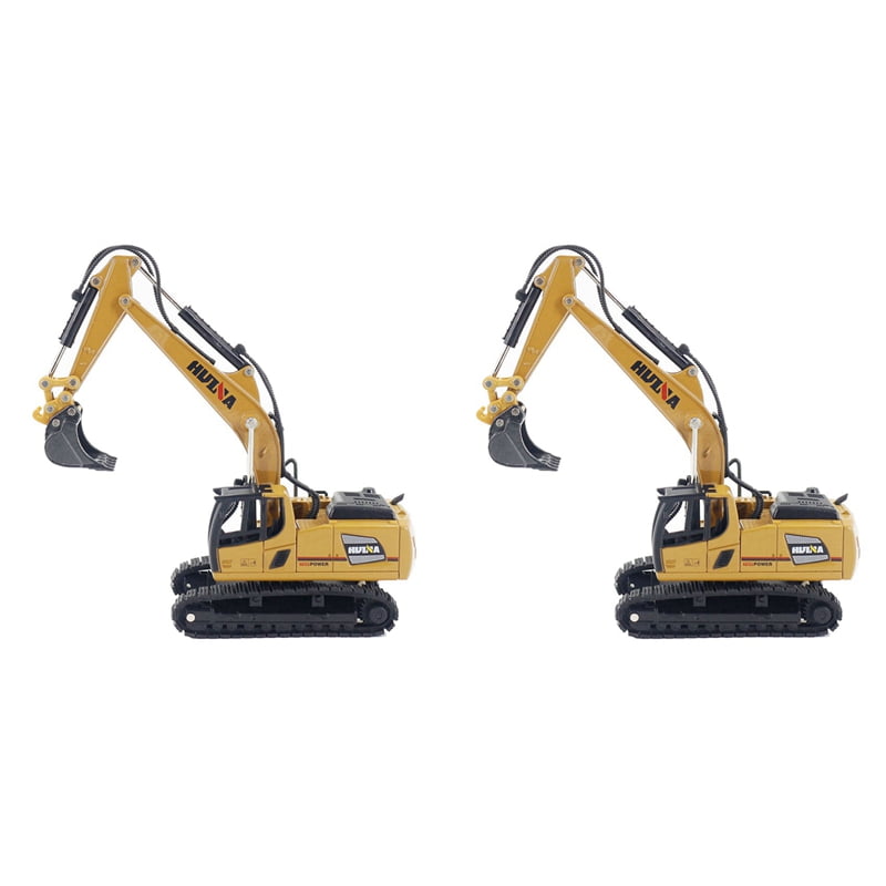 2X Die Cast Metal Construction Truck Heavy Excavator Toy Vehicle Model ...