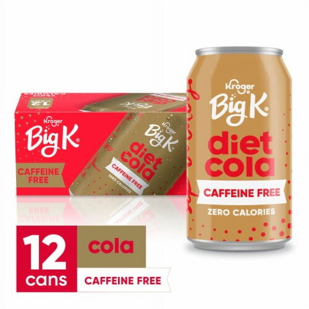 2X - Diet Big K Cola Caffeine Free Zero Calorie Soda Cans 12 pk / 12 fl oz - Walmart.com