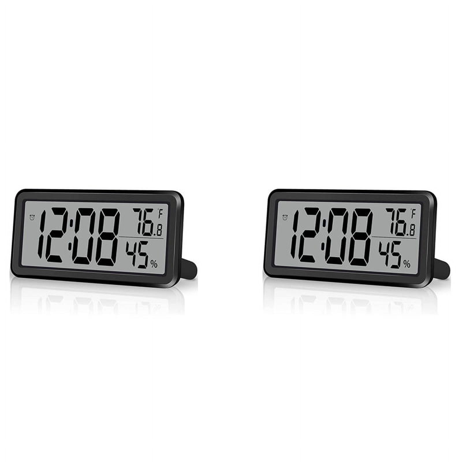 2X Digital Alarm Clock,Desk Clock,Battery Operated LCD Electronic Clock ...