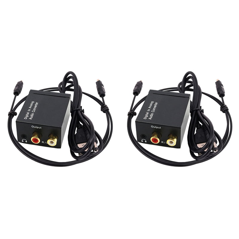 2X Digital Audio Decoder 3.5mm Jack Coaxial Optical Fiber Digital to ...