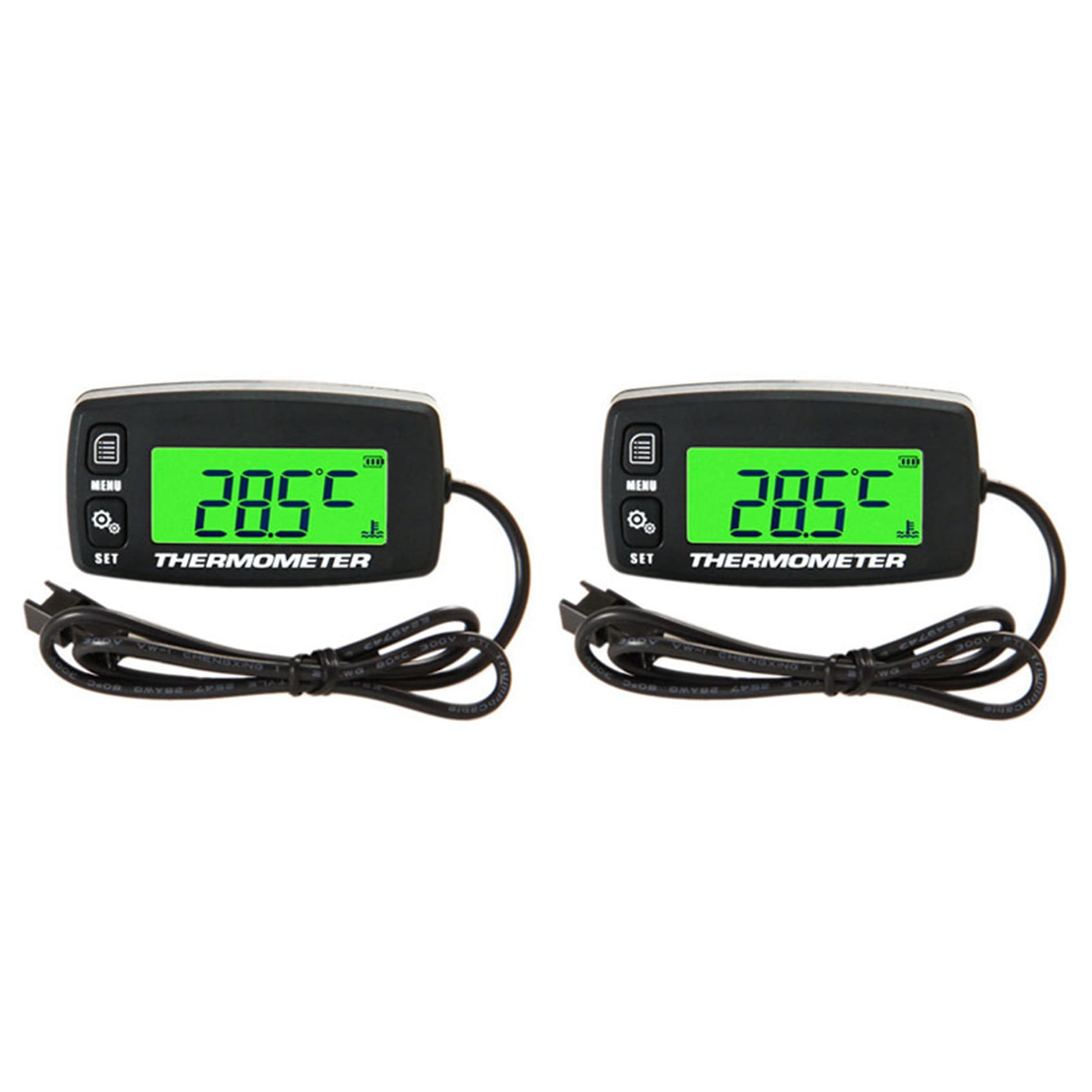 2X Digital LCD Engine Temperature Gauge Over-Temperature Alert with ...