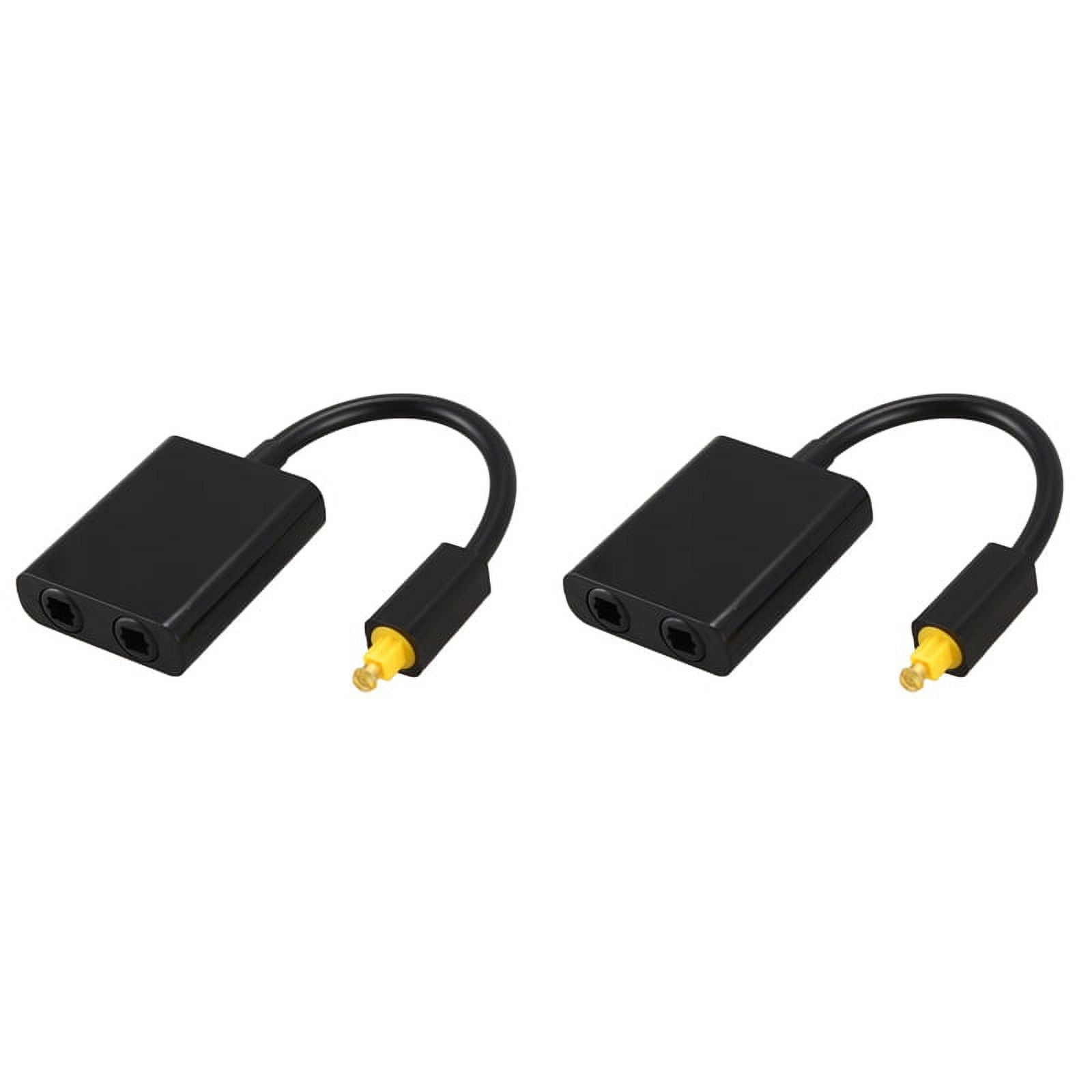 2X Digital SPDIF Optical Audio Splitter 2 Way Toslink Adapter 1 Input ...