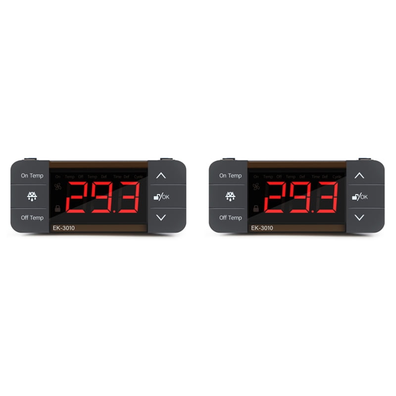 2X Digital Temperature Controller 220V Cool Heat Switch Refrigerator ...